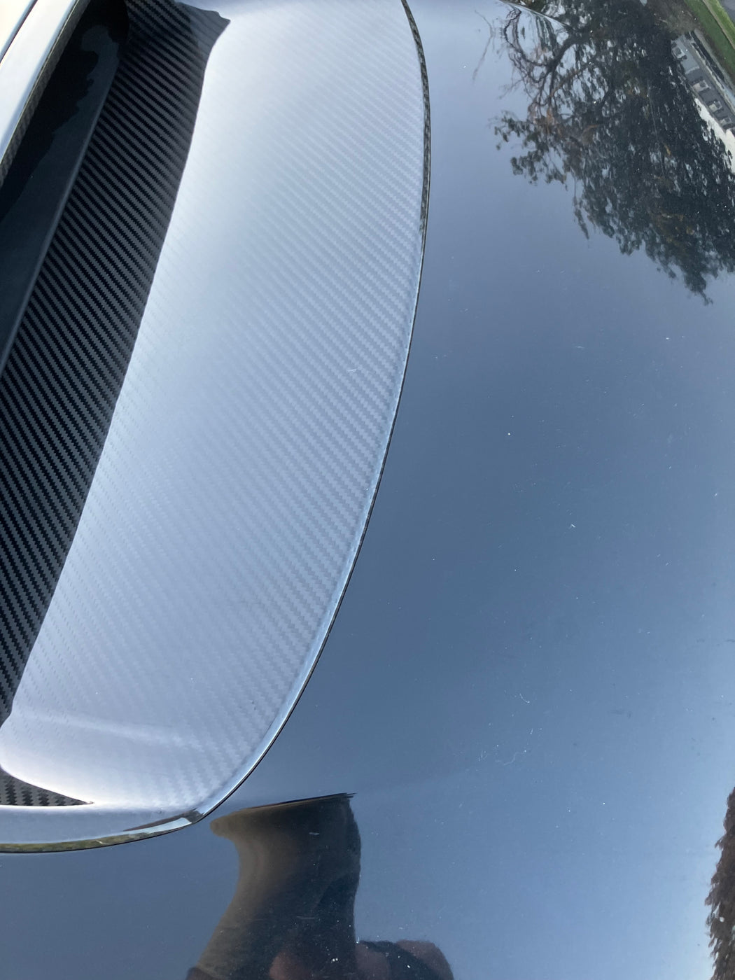 OLM LE Dry Carbon Fiber Hood Scoop Cover - 2010-2014 WRX / STI with Ho